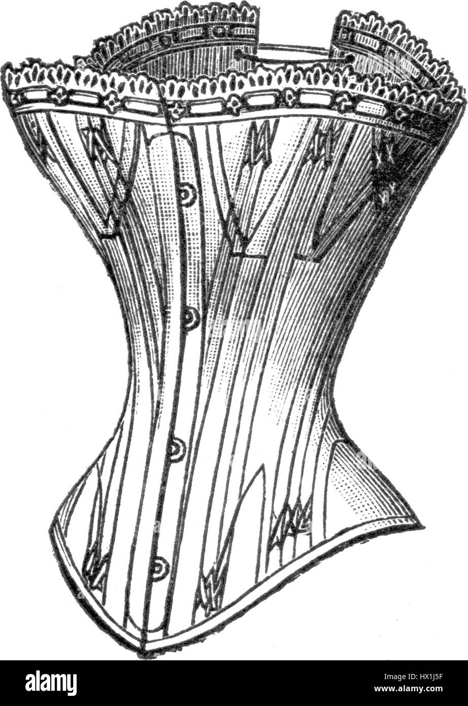 This illustration shows corsets designed for young girls aged 13 to 15 ...