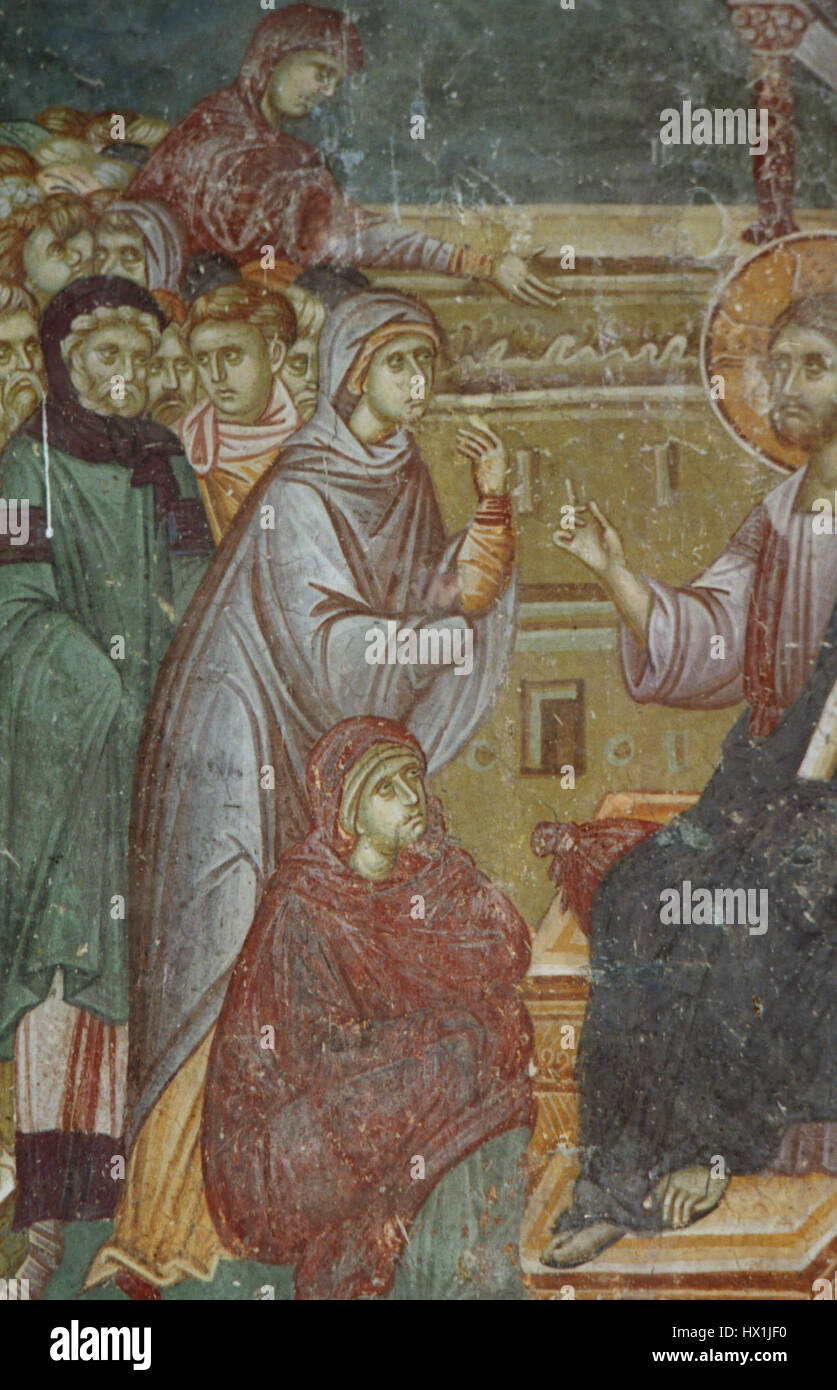 The frescos from St. Nikita Church in Banjani depict religious themes ...