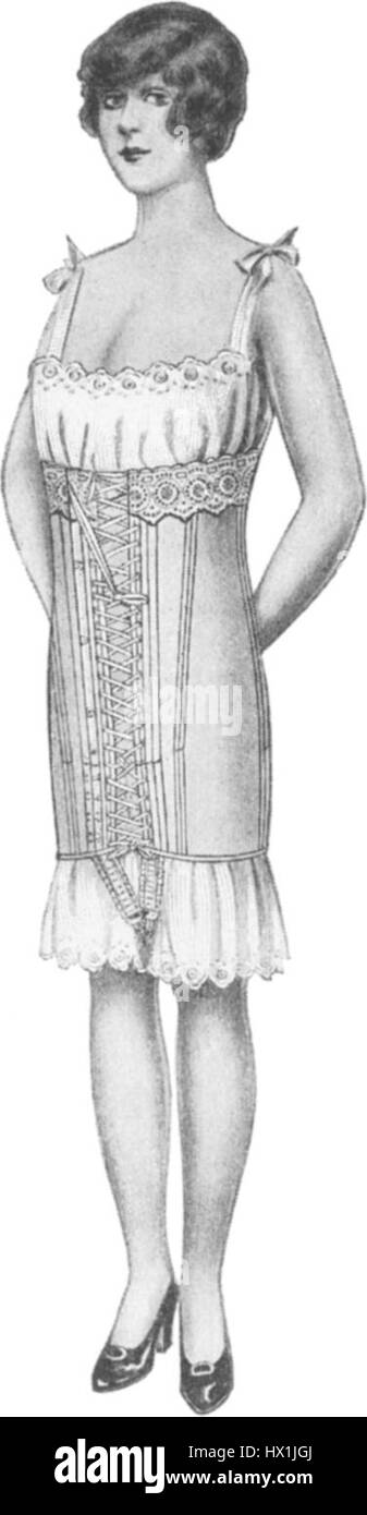 This image presents a front view of a corset, demonstrating the proper ...