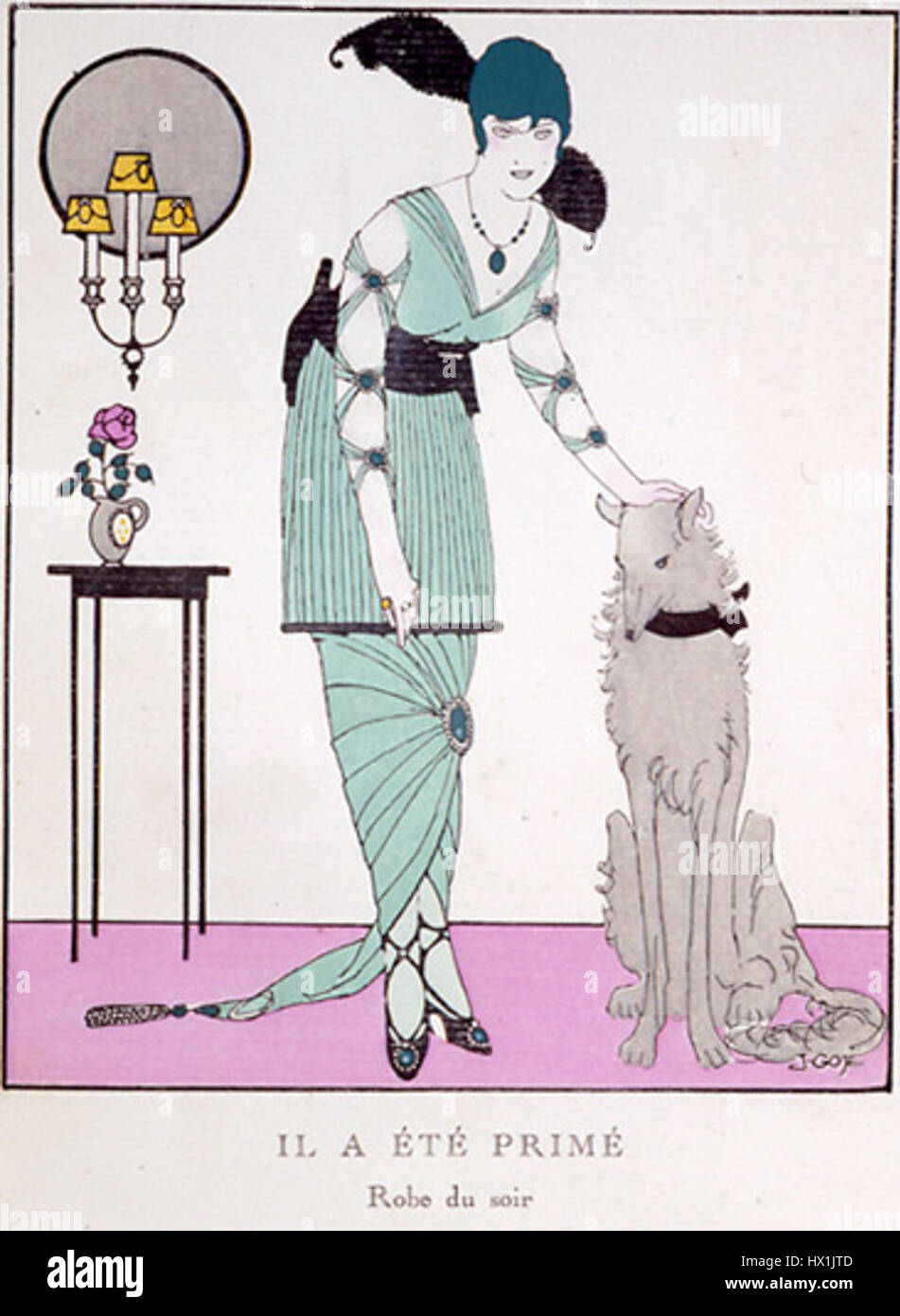 The 'Gazette du Bon Ton' fashion plate from 1914 showcases the elegance ...
