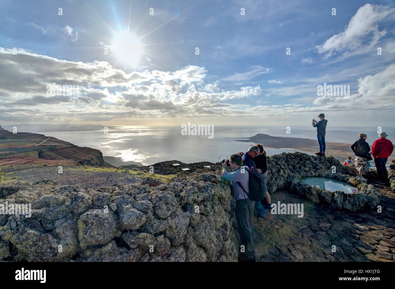 Canary island - panoramic view from Mirador del Rio, built and planed ...
