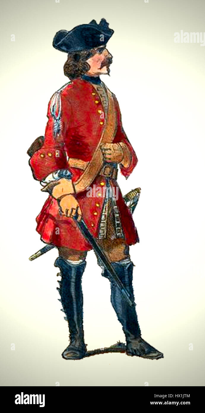 The French dragoon of 1700 refers to a type of cavalry soldier in ...