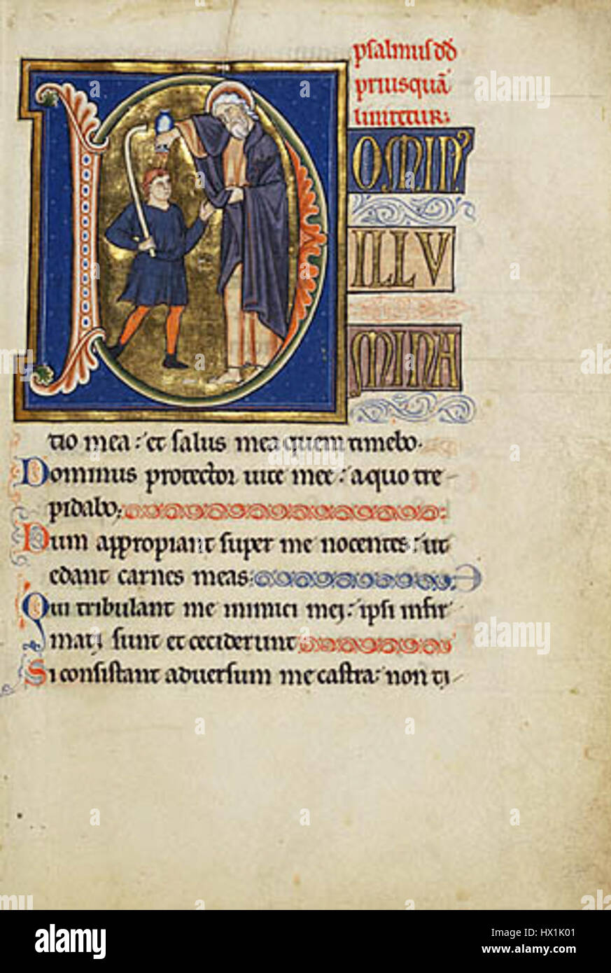 This manuscript illumination from the Getty Center Psalter illustrates ...