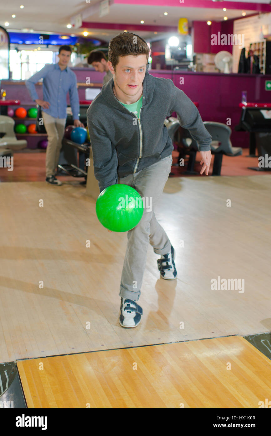 Man bowling lane hi-res stock photography and images - Alamy