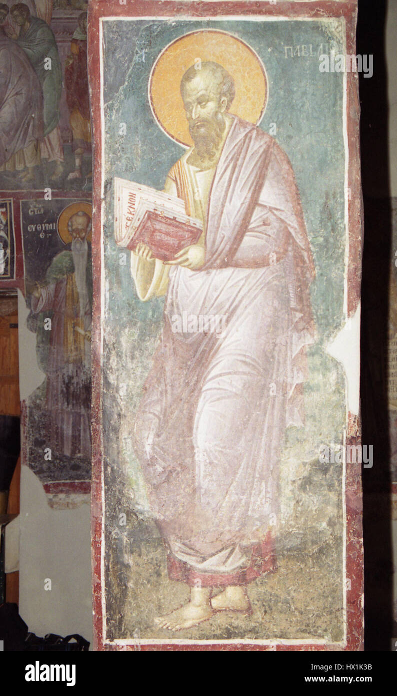 The frescos from St. Nikita Church in Banjani depict scenes of ...