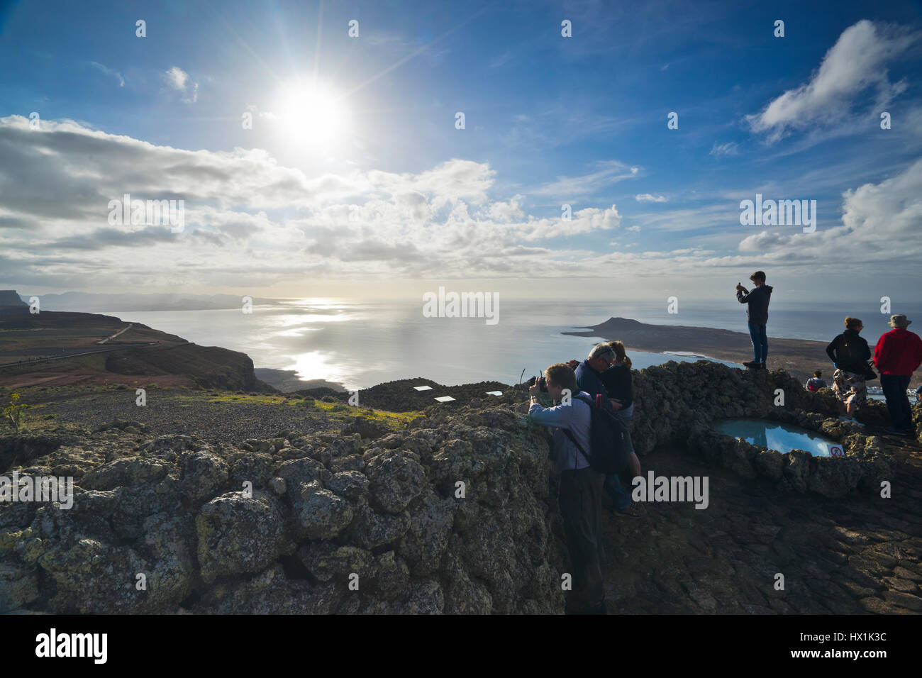 Canary island - panoramic view from Mirador del Rio, built and planed ...