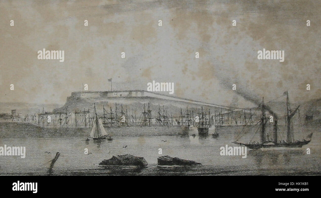'Fort Regent' is a painting by Philip John Ouless, depicting the ...