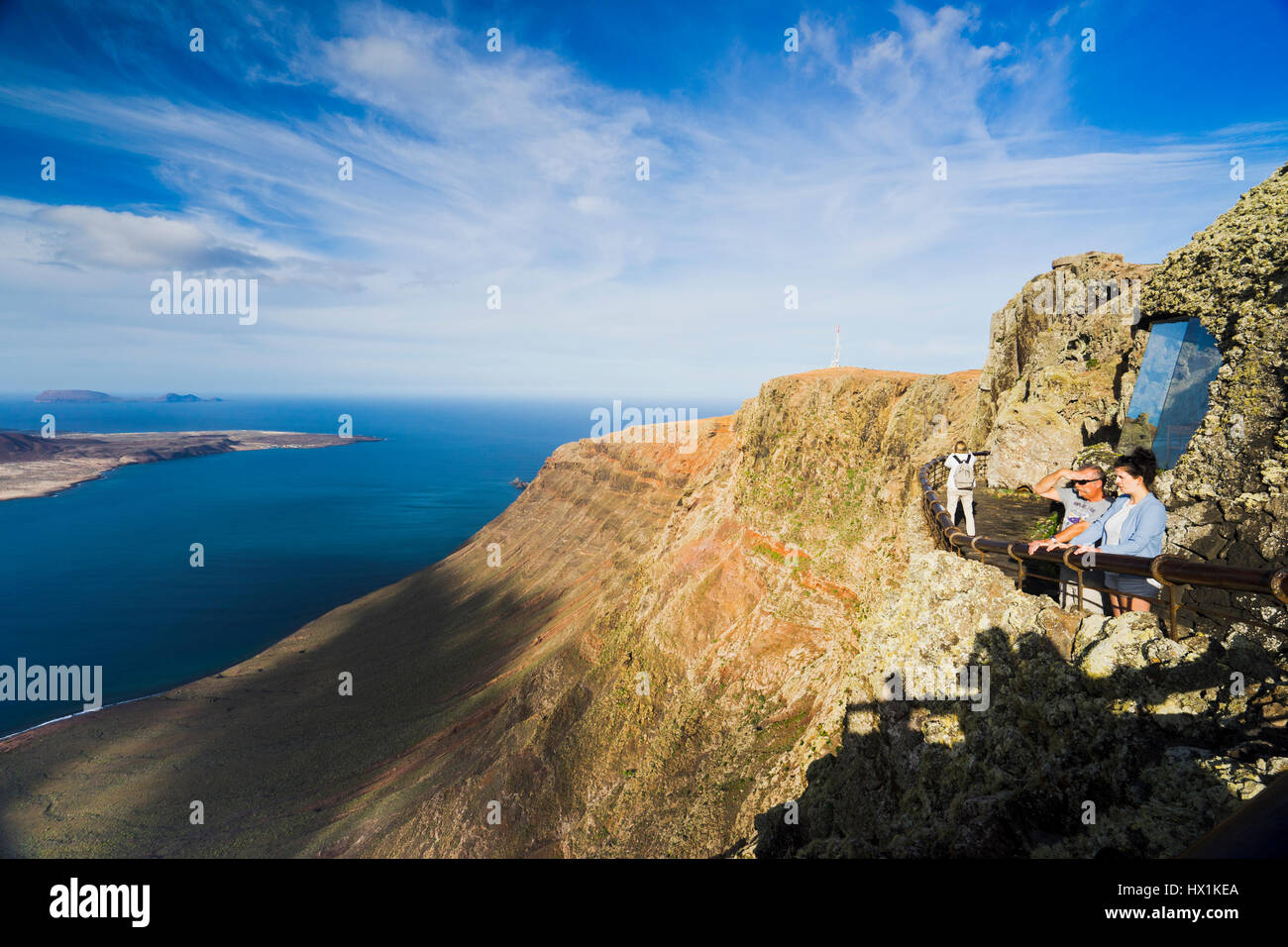 Canary islands view from mirador del rio at sunset hi-res stock ...