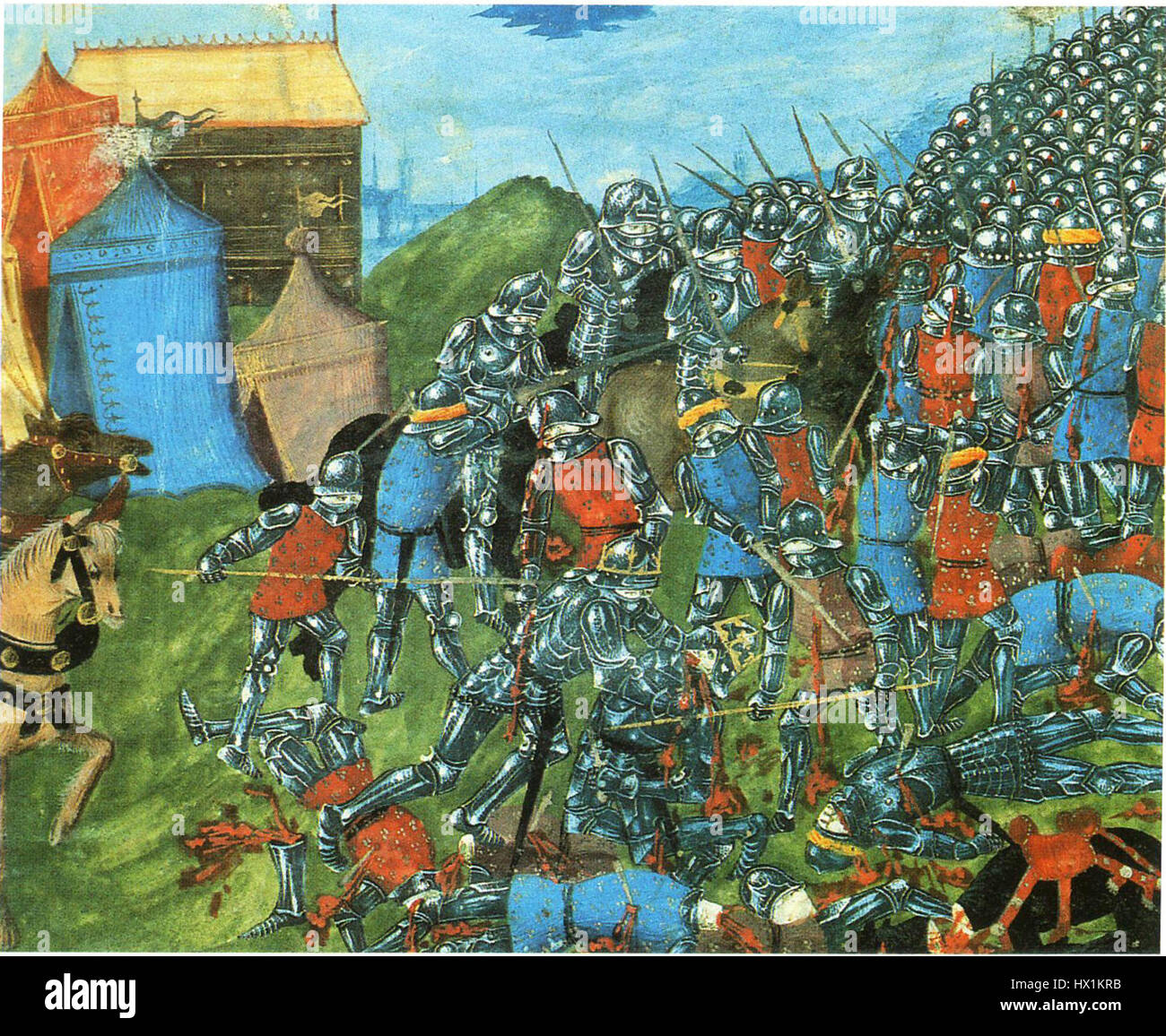 A historical depiction of Clovis I, the Frankish king, killing Alaric ...