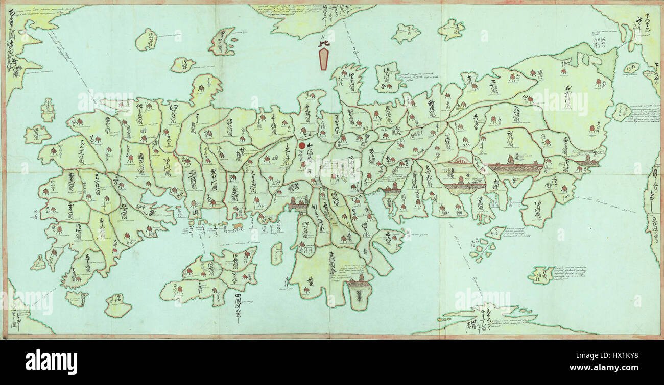 Edo era japan map hi-res stock photography and images - Alamy