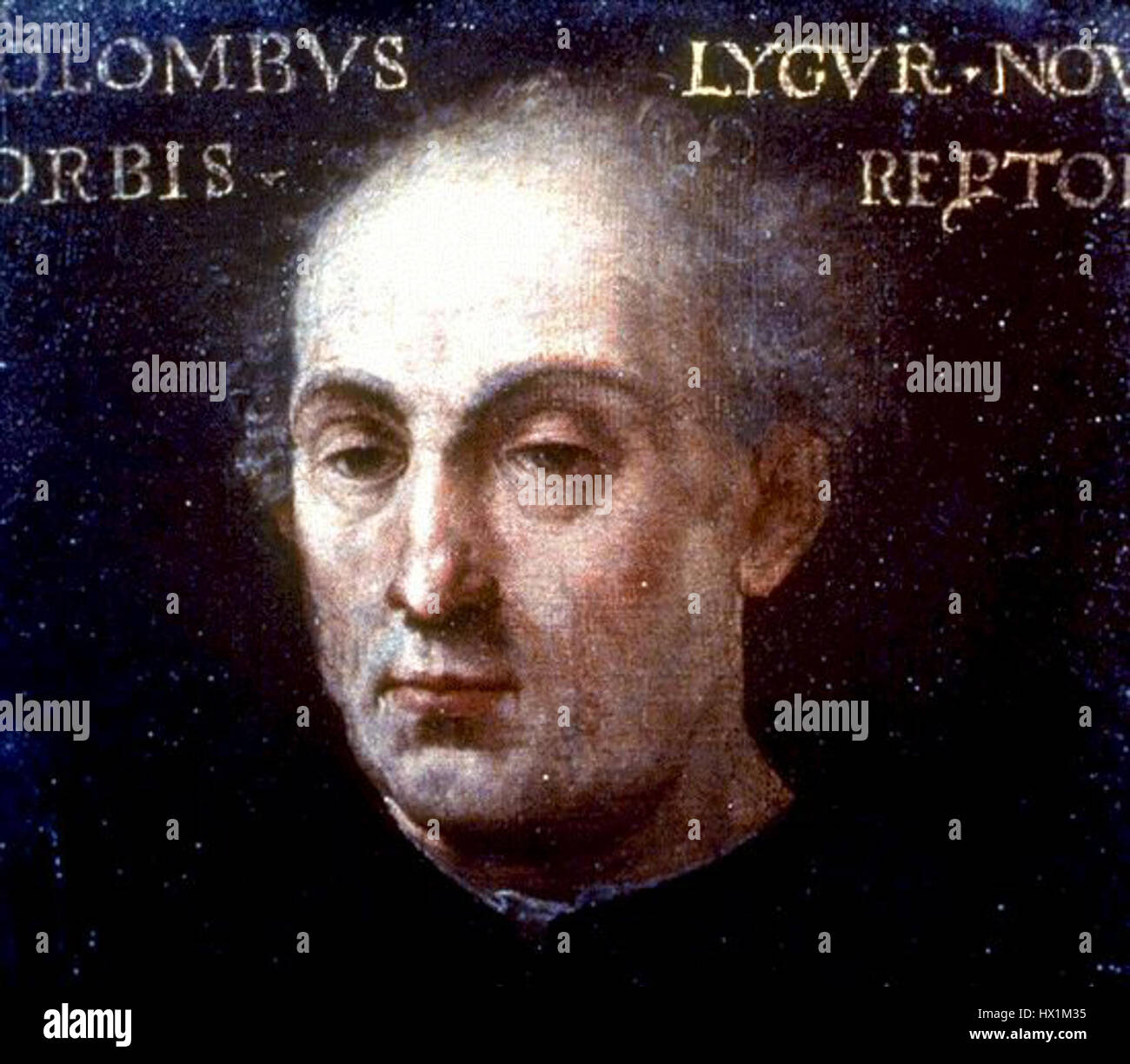 The portrait of Christopher Columbus, often referred to as Cristobal ...