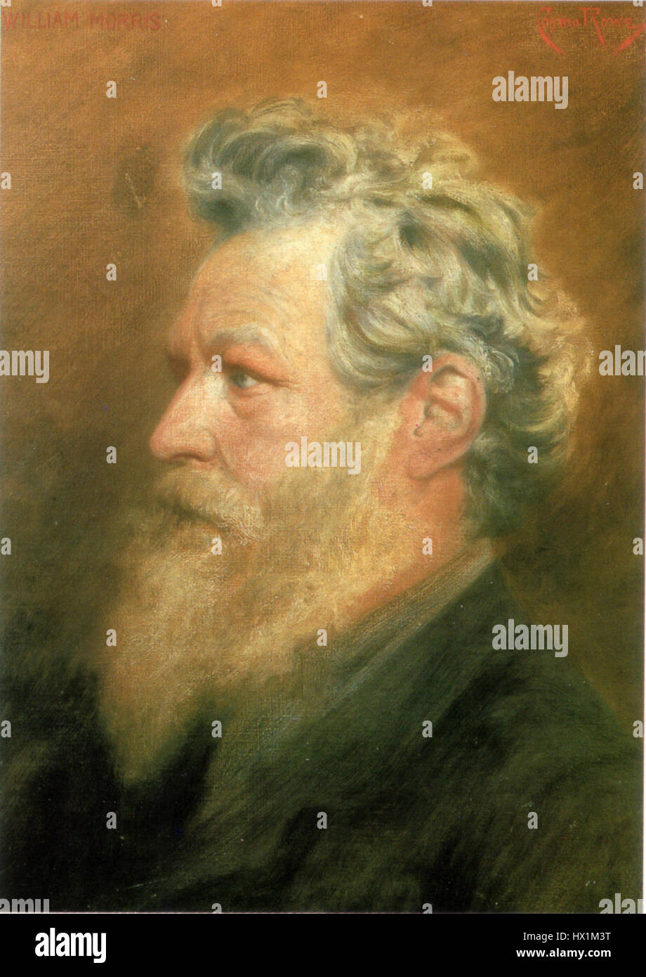 The portrait of William Morris by Cosmo Rowe captures the renowned ...