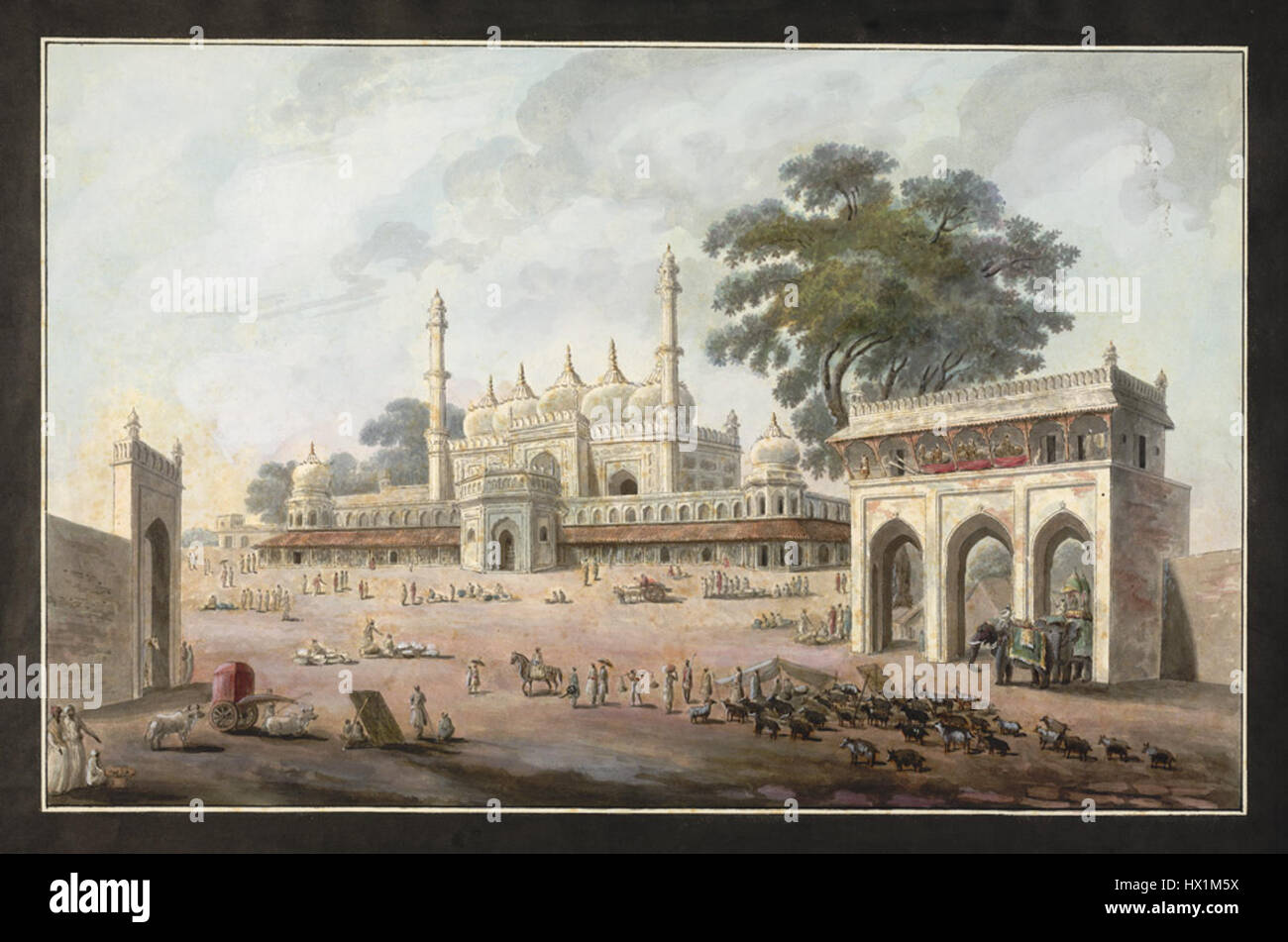 The 'Chawk Masjid Painting' depicts the architecture and cultural ...