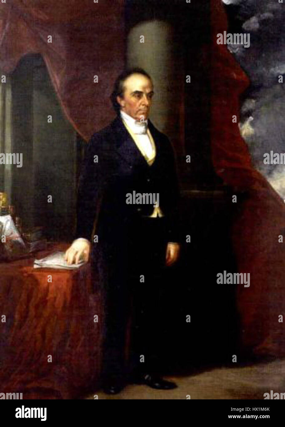 A portrait of Daniel Webster, an American statesman, by artist Albert ...