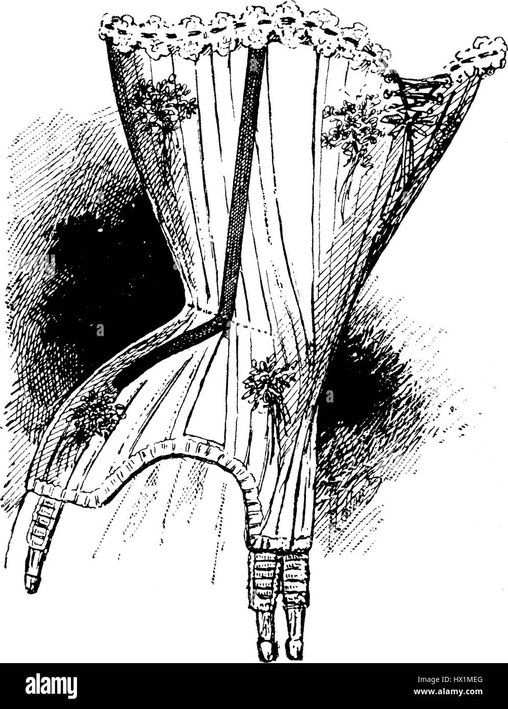 Dessous Elegants from 1904 illustrates a corset design, reflecting ...