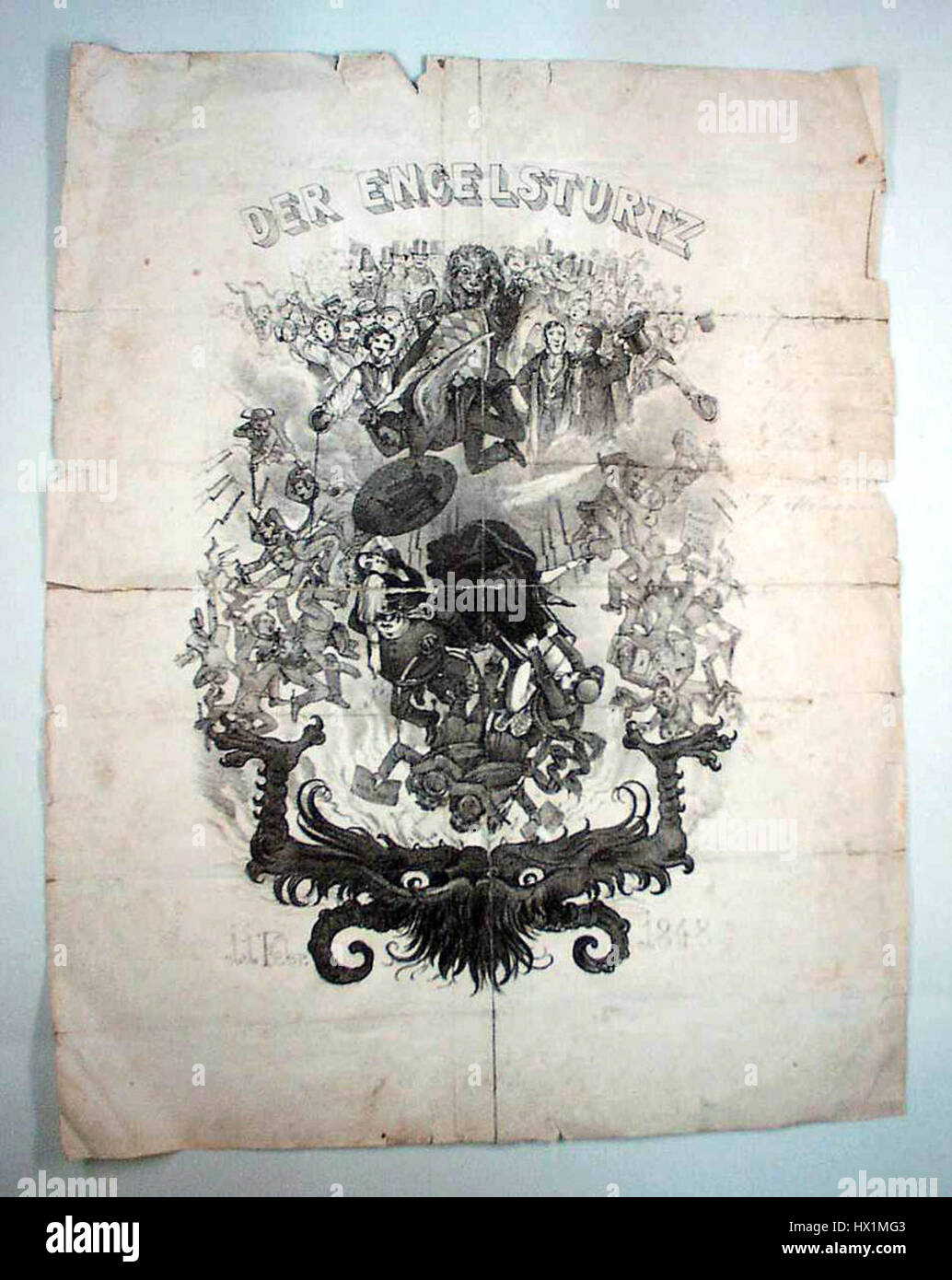 'Der Engelssturtz' is a German phrase meaning 'The Fall of the Angels ...