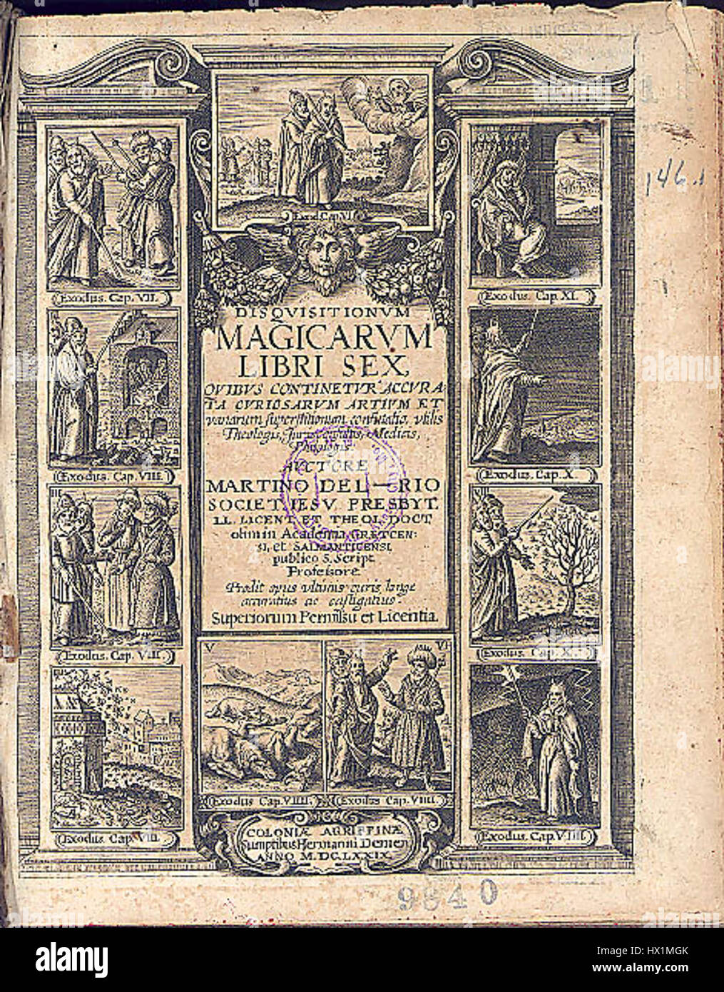 'Delrio Cologne 1679' likely refers to a work or publication by the ...