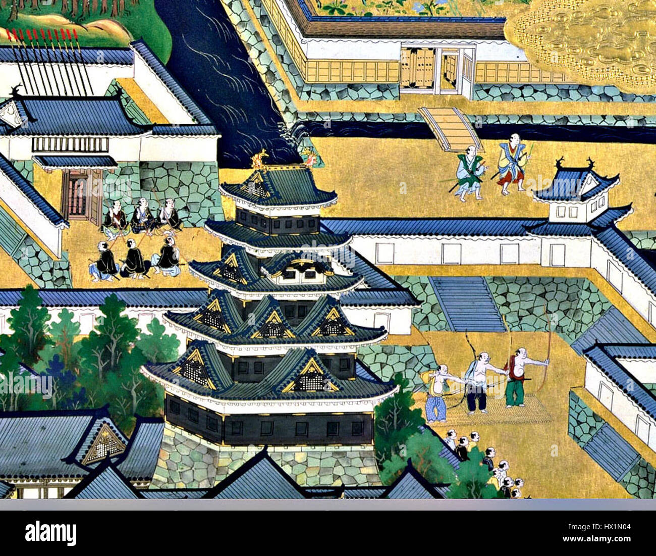A depiction of Edo (modern-day Tokyo), Japan, likely representing a ...