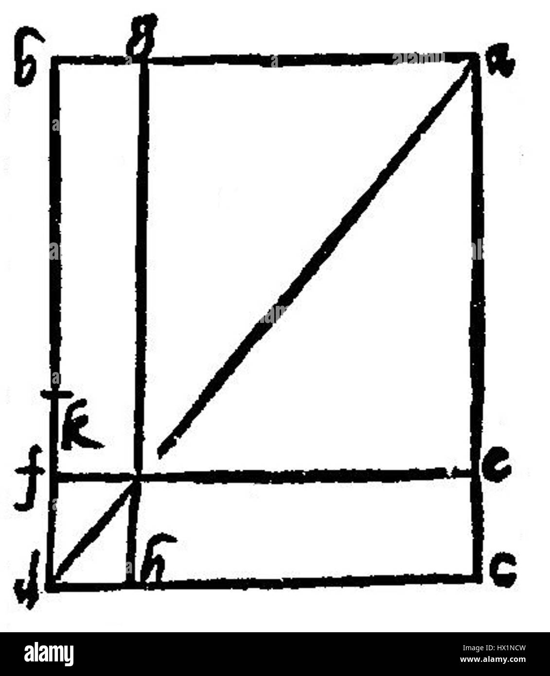 This Manuscript Page From Euclids Elements Features A Geometric Diagram Showcasing The