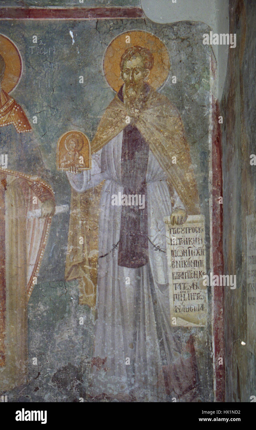 Frescos from the St. Nikita Church in Banjani, showcasing detailed ...