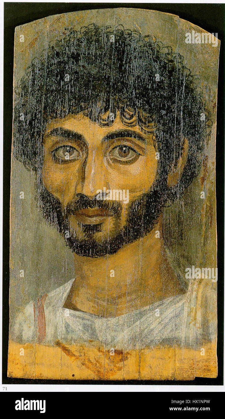The *Fayum 47* portrait is one of the famous Egyptian portraits from ...