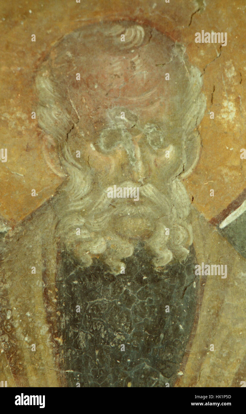 The frescoes in the St. Nikita Church in Banjani date back to the 14th ...