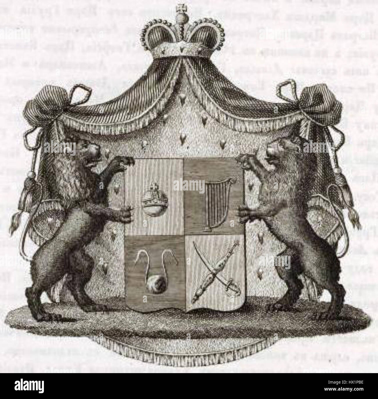 This is a heraldic emblem representing the Bagration family, a noble ...