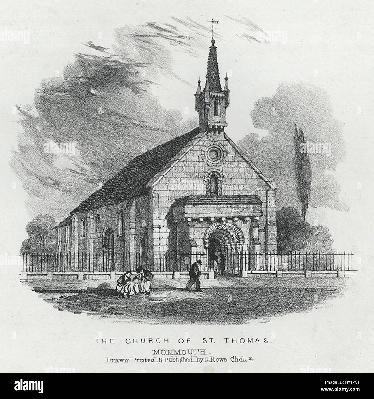 St thomas church historical drawing hi-res stock photography and images ...