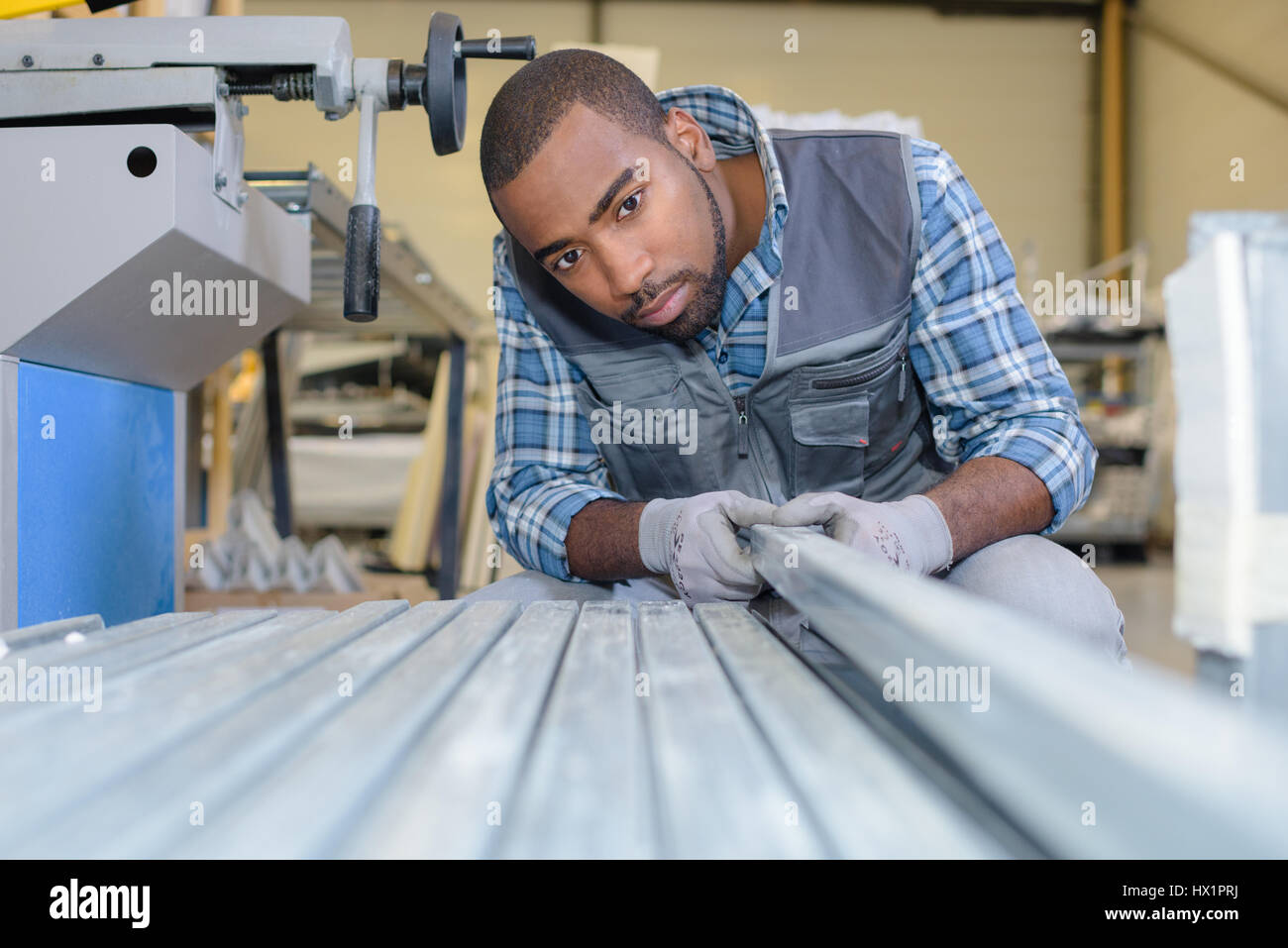 Worker inspecting material hi-res stock photography and images - Alamy