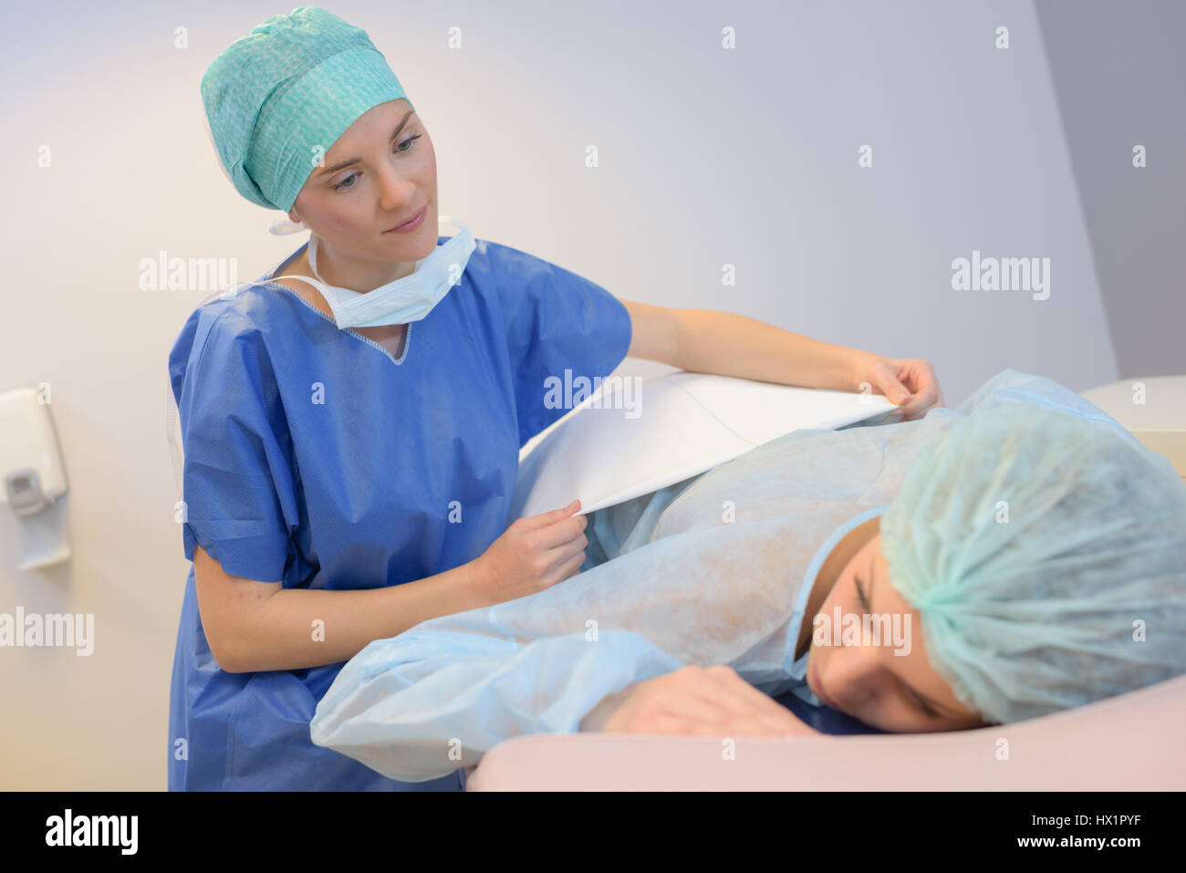 prepping a patient Stock Photo - Alamy