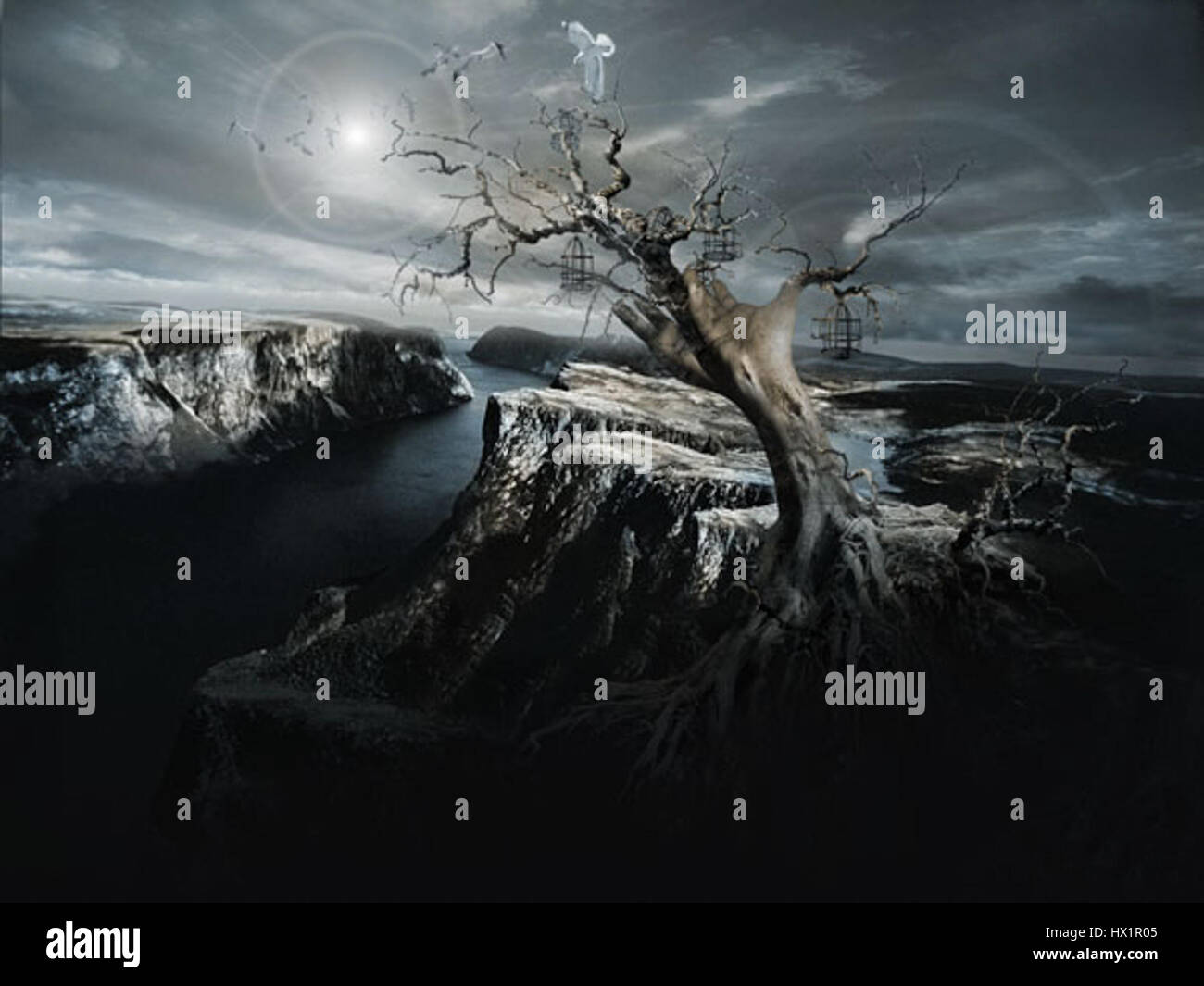 'Going Towards Light' is likely an artwork depicting a journey or ...