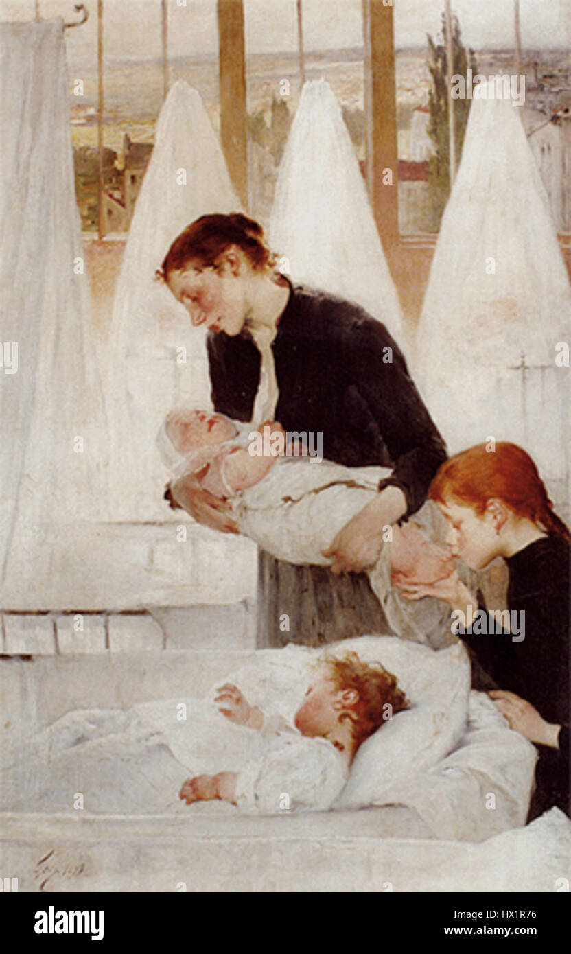 '00059 A creche' depicts a traditional nativity scene, featuring ...