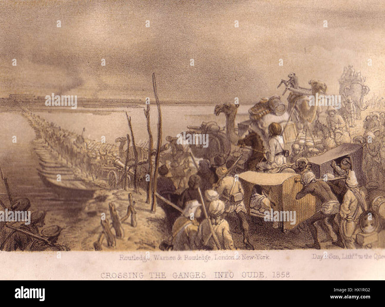 Crossing the Ganges into Oude (Awadh Stock Photo - Alamy