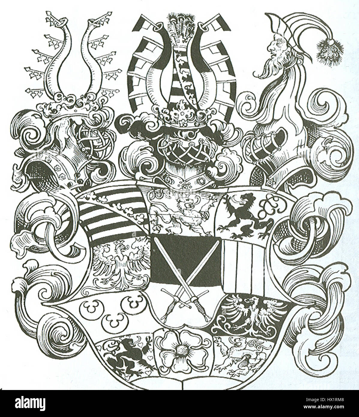 Coat of arms of the Elector of Saxony, pre 1806 Stock Photo - Alamy