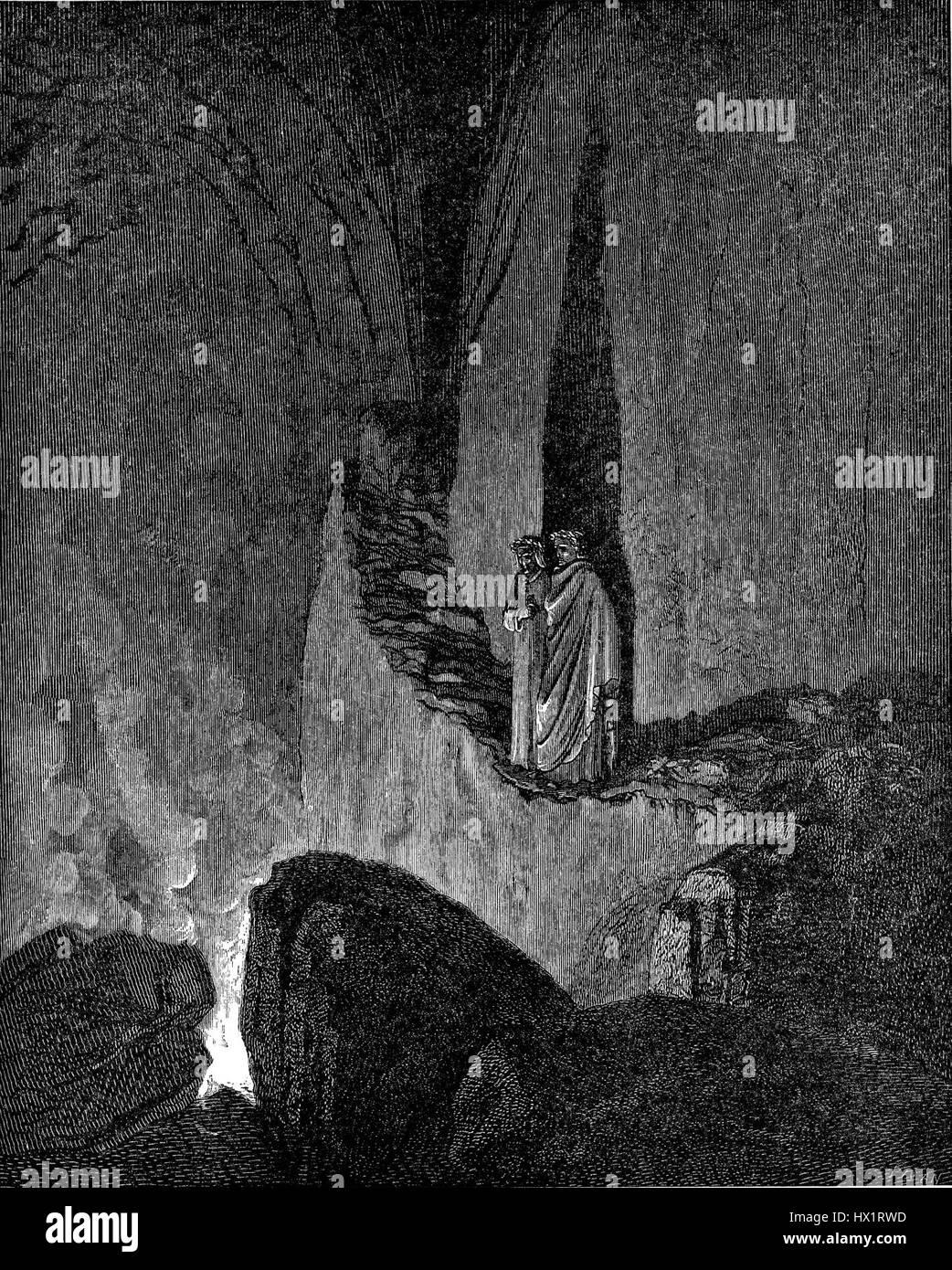 A depiction of demonic figures from ancient traditions, illustrating ...