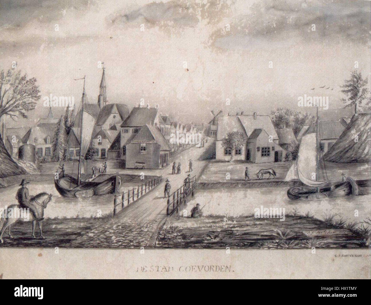Coevorden in 1874 Stock Photo - Alamy