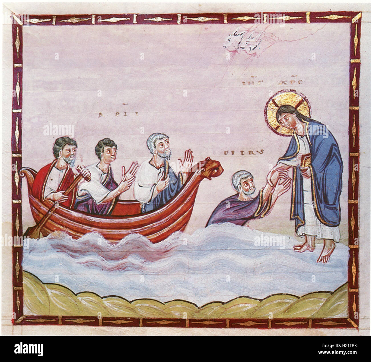 The Codex Egberti, a 9th-century illuminated manuscript, includes a ...