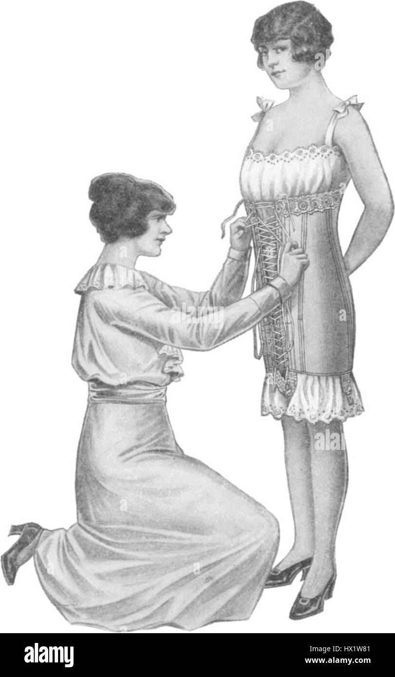 The 'Front Laced Corset Tenth Step' is a fashion piece reflecting 19th ...