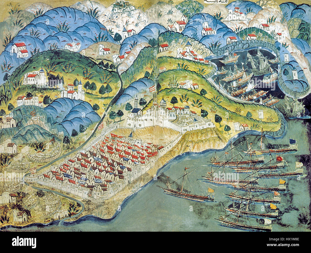 The French fleet, commanded by Barbarossa, participated in the Siege of ...