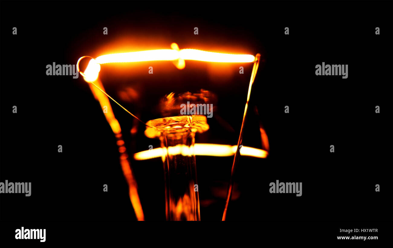 Dimming electric bulb lamp macro closeup Stock Photo - Alamy