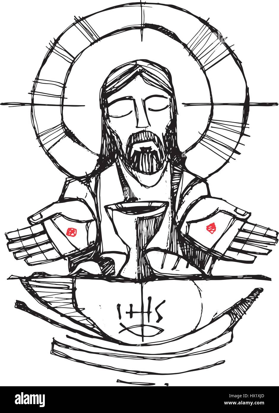Jesus Open Hands Clipart