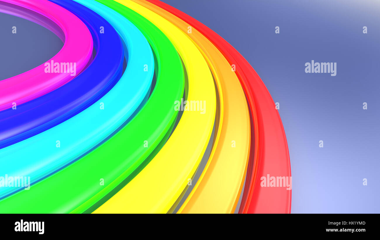 abstract 3d illustration of rainbow background Stock Photo - Alamy