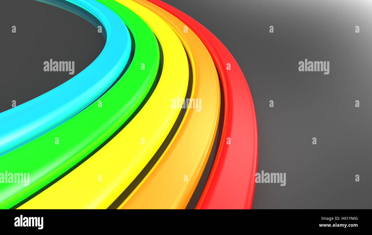 abstract 3d illustration of rainbow background Stock Photo - Alamy