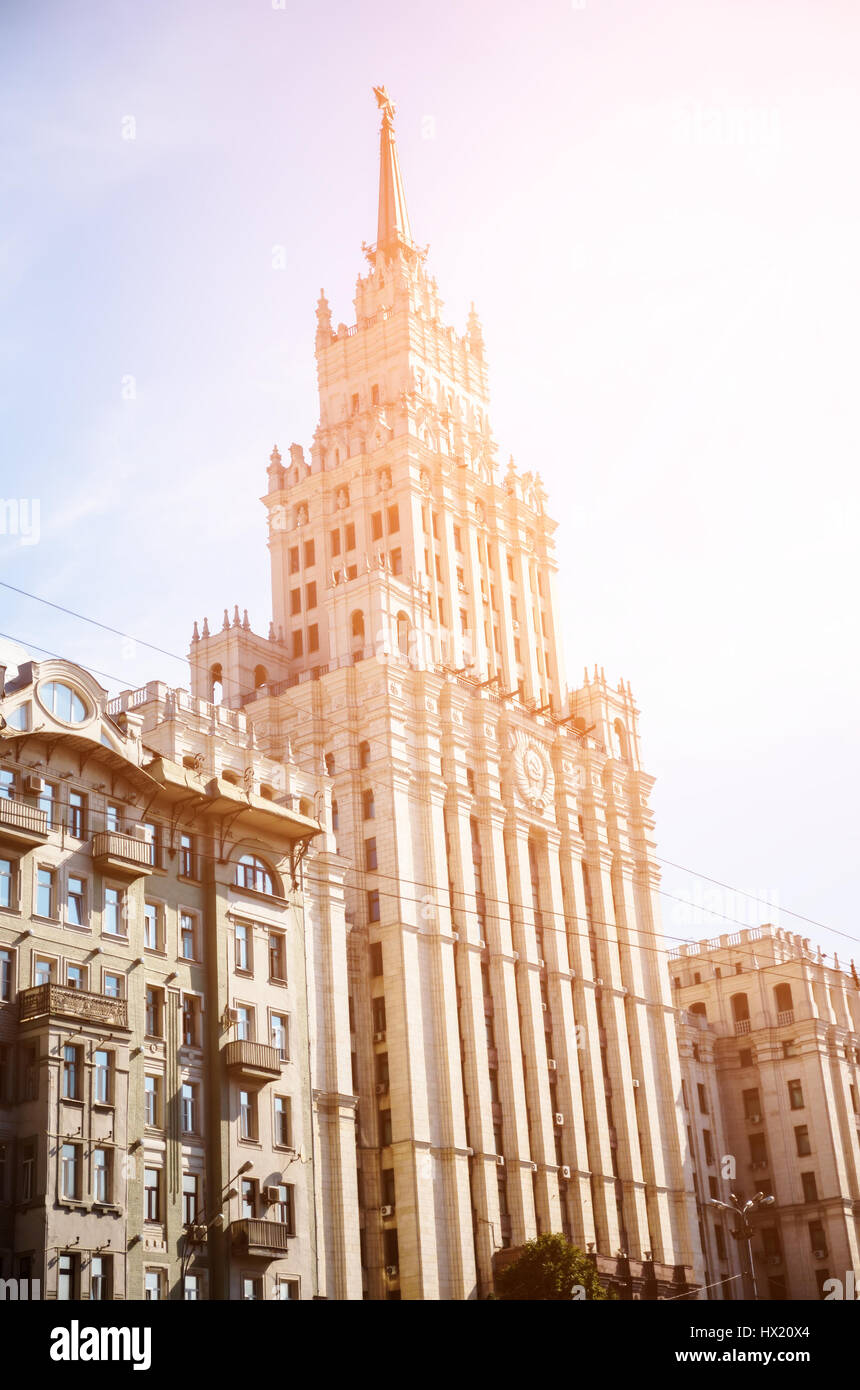 Red Gate Building in Moscow among the other houses Stock Photo - Alamy