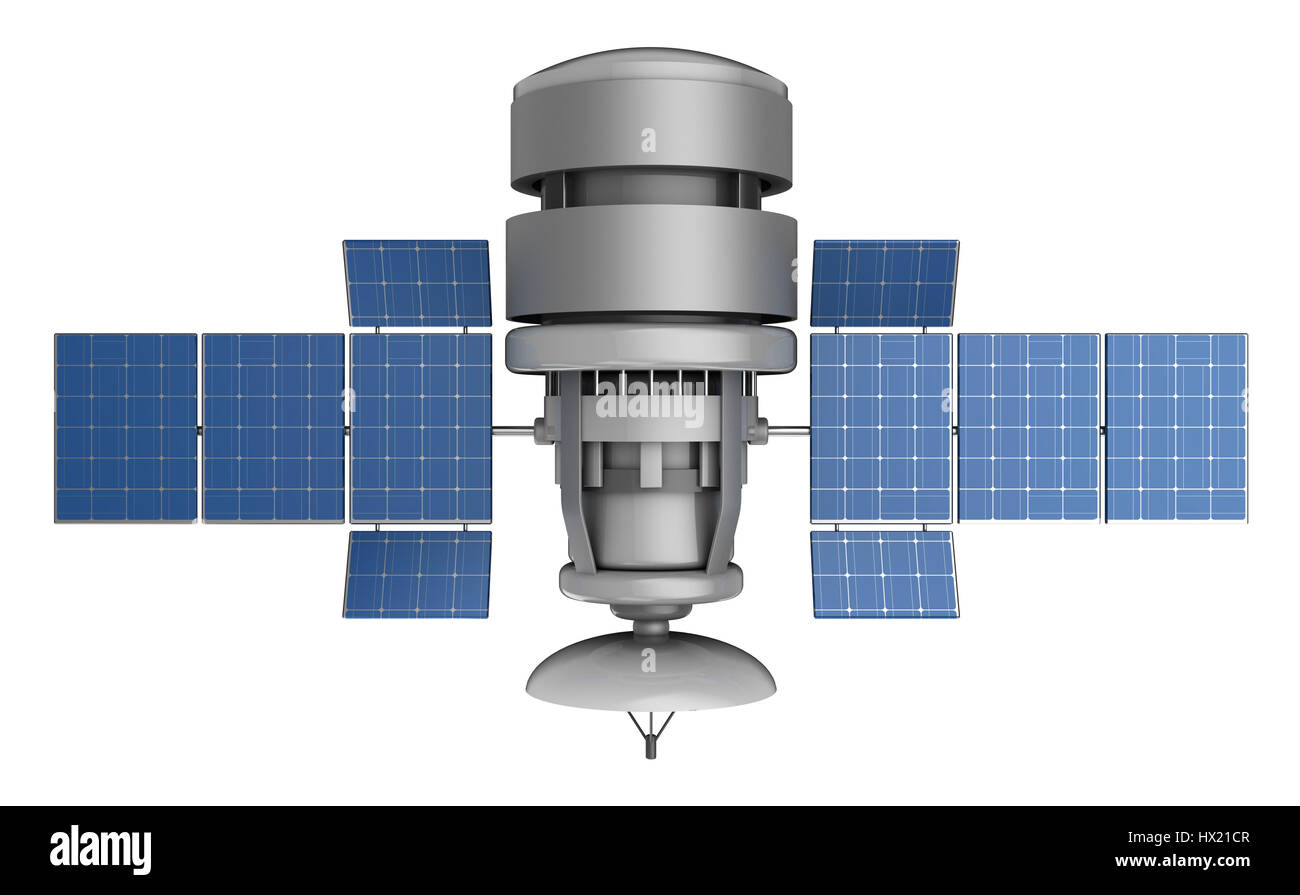 3d illustration of satellite isolated over white background Stock Photo ...