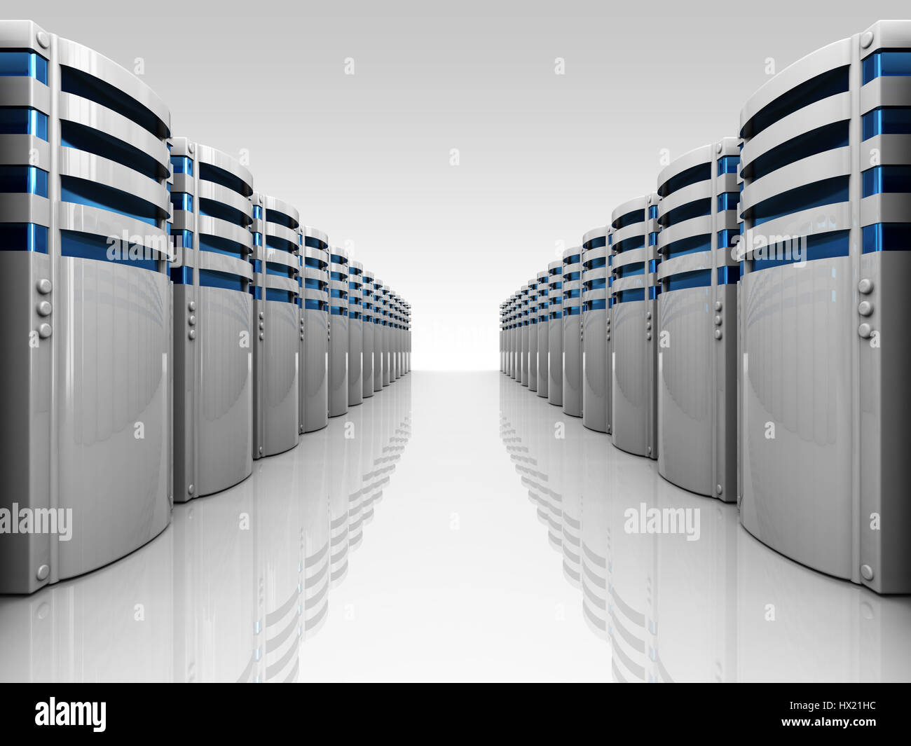 3d illustration of server computers over white background Stock Photo ...