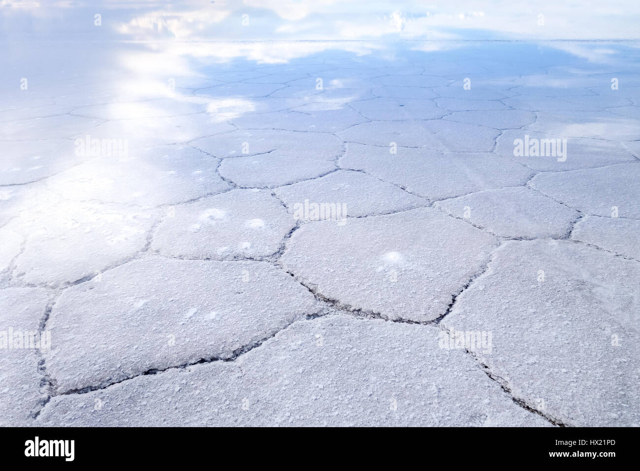 Salar de Uyuni salt white flats desert, Andes Altiplano, Bolivia Stock ...