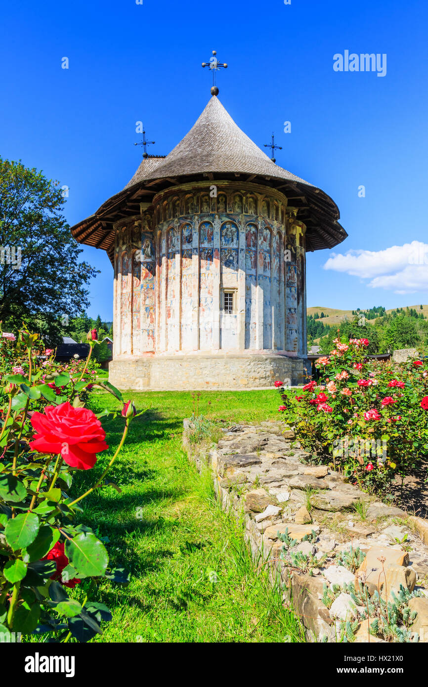 The Humor Monastery, Romania. One of Romanian Orthodox monasteries in ...