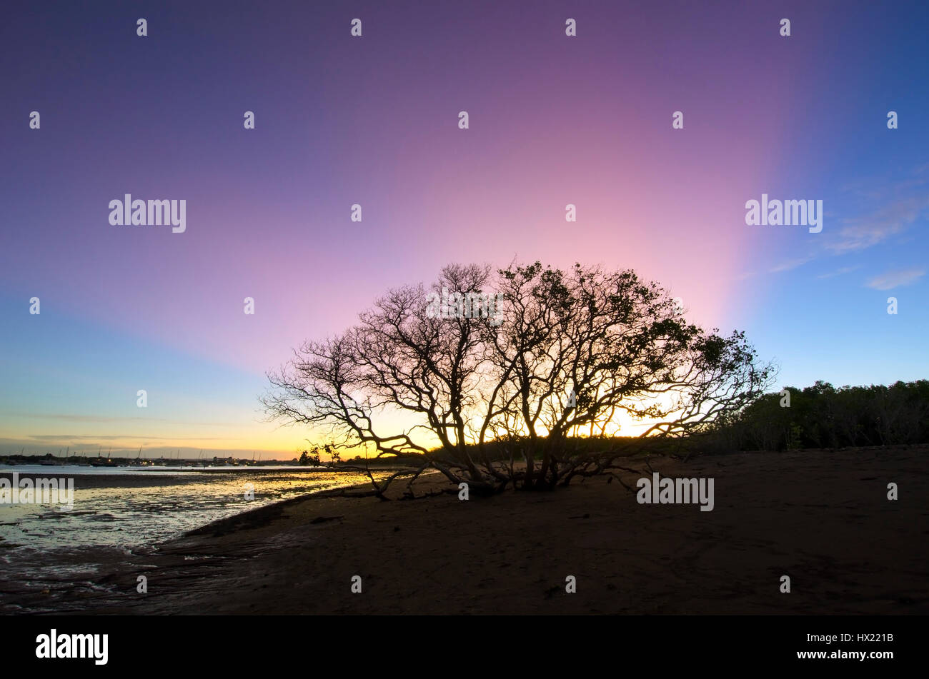 Beautiful Ray Appear At Bali Stock Photo - Alamy