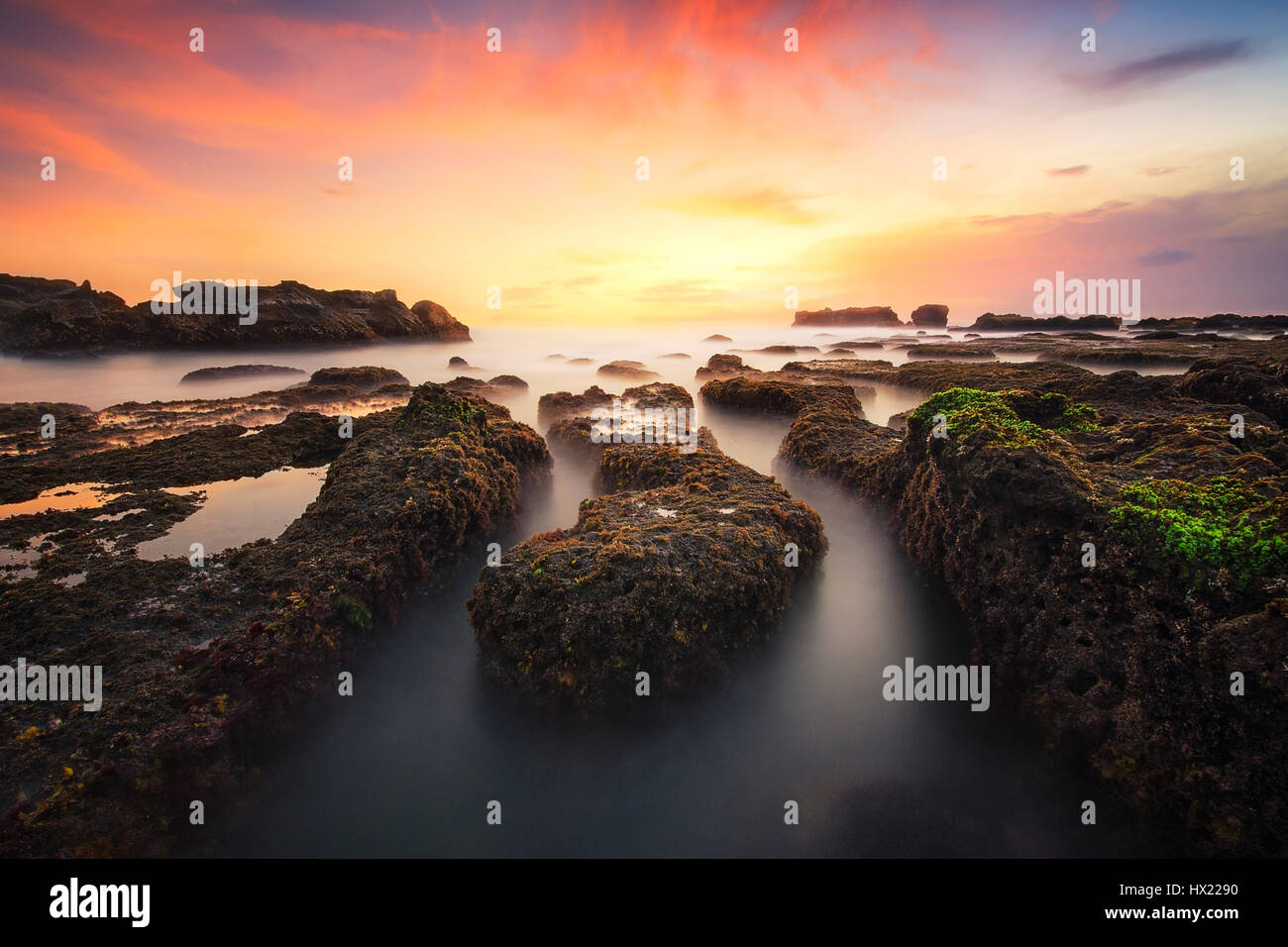 Beautiful Sunset At Bali Stock Photo - Alamy